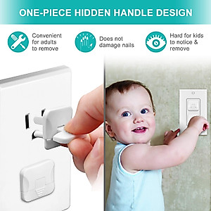 Outlet Covers Baby Proofing (40 Pack) with Hidden Pull Handle Outlet Plug Covers Prevent Electric Shock Hazard Outlet Protector Difficult for Kids to Remove Child Proof Outlet Covers Outlet Cap