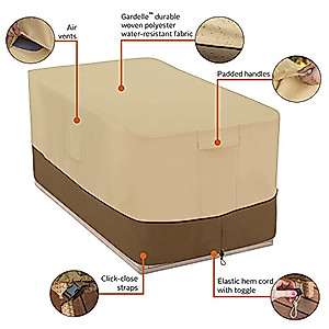 Classic Accessories Veranda Water-Resistant 55 Inch Patio Deck Box Cover, Patio Furniture Covers