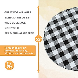 BooginHead SplatMat 52" Extra Large Waterproof Floor Mat for Under High Chair, Marble Swirl