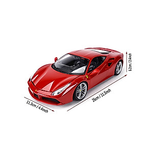HTLNUZD 1/18 488 GTB Sports Racing Car Model Alloy Car Static for Ferrari Die Cast Vehicles Collectible Gift