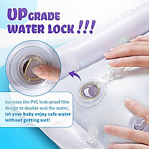 SEPHIX Mirror Water Tummy Time Mat, Baby Stuff for Newborn Toys 0-6-12 Months Girls Gifts, Infant Sensory Toys for Babies 0-3-6 Months Teething Crawling Development Activity Center for Christmas