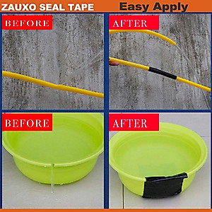 ZAUXO 4inX10ft Rubberized Seal Patch Tape - Waterproof Tape Seal and Patch Leaks for Home RV Roof Plumbing and Pool Repairs, Underwater, Indoor Outdoor
