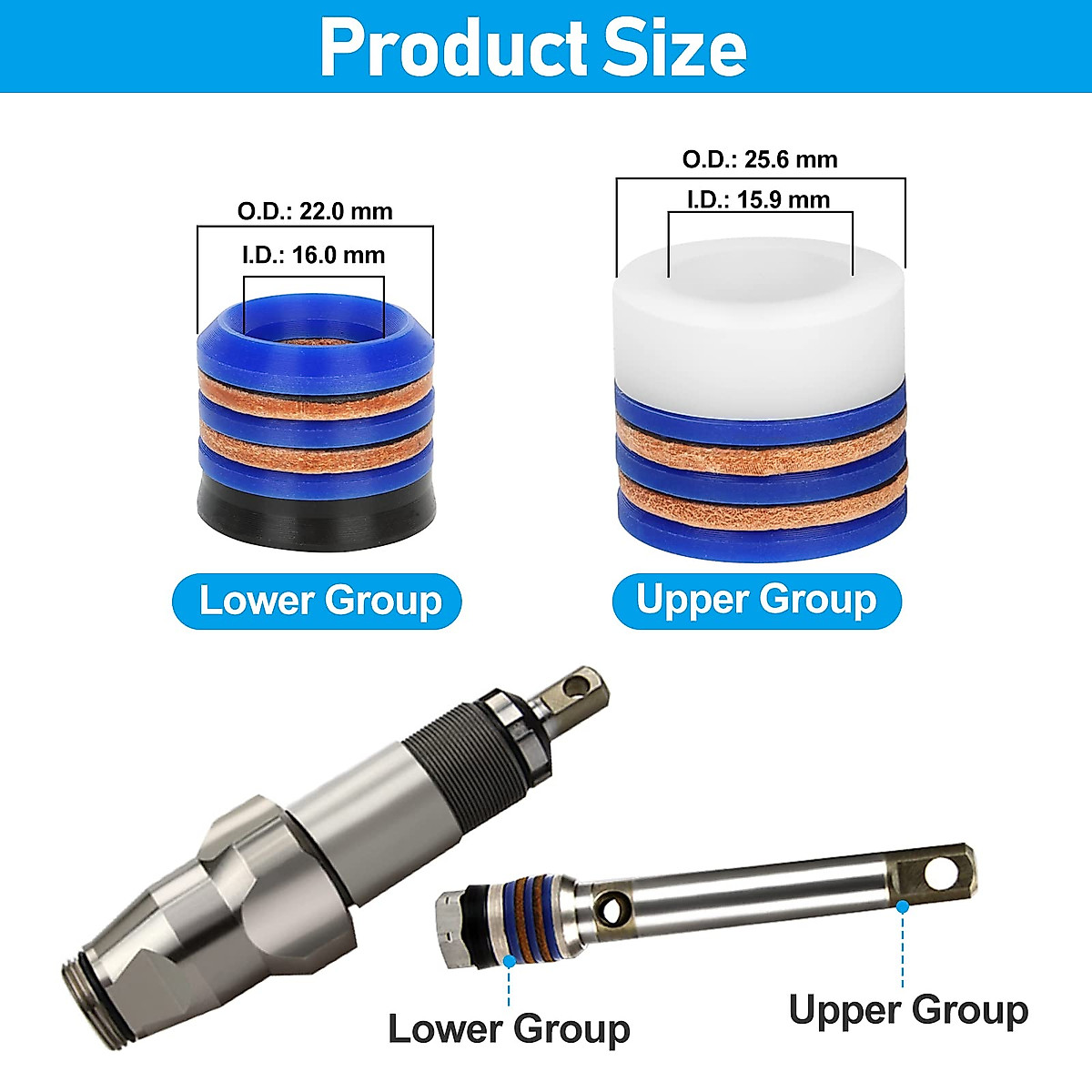244194 Pump Repair Packing Kit - Compatible with Graco 295 390 395 490 495 595 3400 Aftermarket | Airless Paint Sprayer Pump Repair Packing Accessories