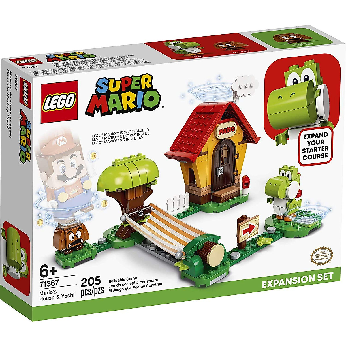 LEGO Super Mario Mario’s House & Yoshi Expansion Set 71367 Building Kit, Collectible Toy (205 Pieces)