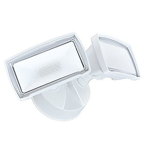 Good Earth Lighting LED Security Flood Light, 2100 Lumens, 5000K, Switch Controlled Flood Light, 50,000 Hours, Direct Wire, Weatherproof, ETL & Energy Star Certified - White Finish