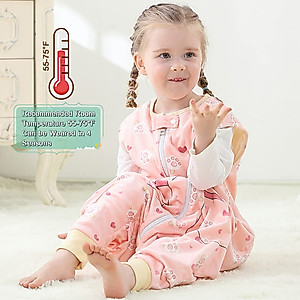 MICHLEY Unisex Baby Wearable Blanket Autumn Winter Toddler Sleeveless Sleeping Bag with Feet,Cat,1-3T