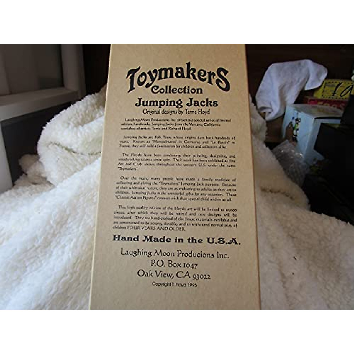 Vintage Terrie Floyd Jumping Jack in Box 17" Tall Laughing Moon Limited ed.1200/10,000