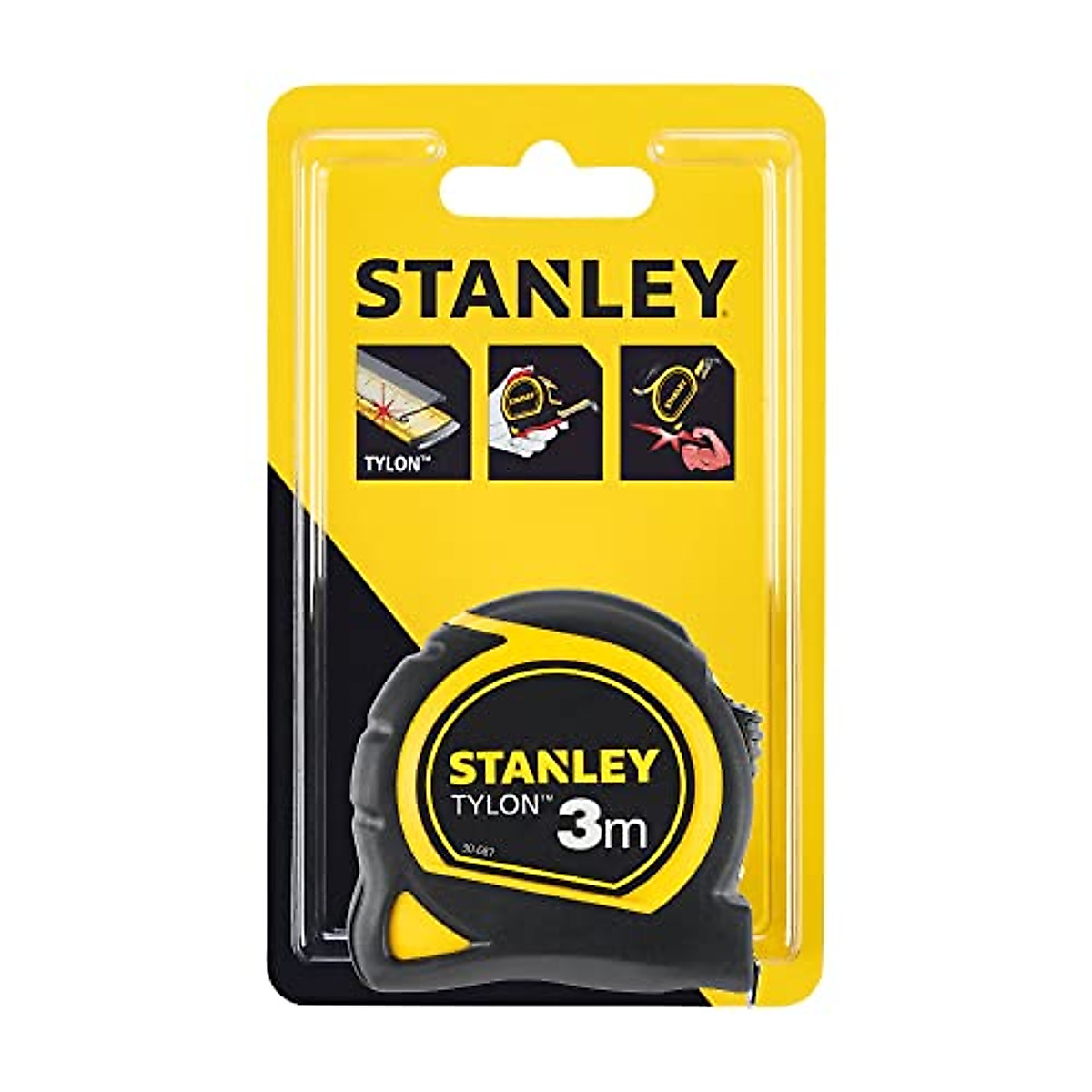 Stanley 0-30-687" Tylon Tape Measure, Black/Yellow, 3 m/12.7 mm