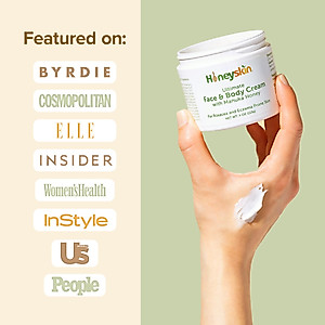 Hydrating Face Moisturizer & Body Cream with Manuka Honey Cream - Organic Face Moisturizer & Body Lotion for Extremely Dry Skin - For Dry & Itchy Skin, Rosacea & Eczema Prone Skin (Original, 4oz)