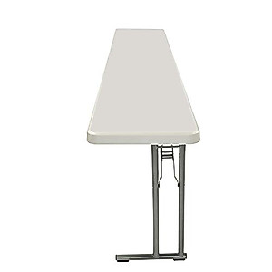 OEF Furnishings 6 Foot Heavy Duty Seminar Folding Table, 18" x 72", Light Grey