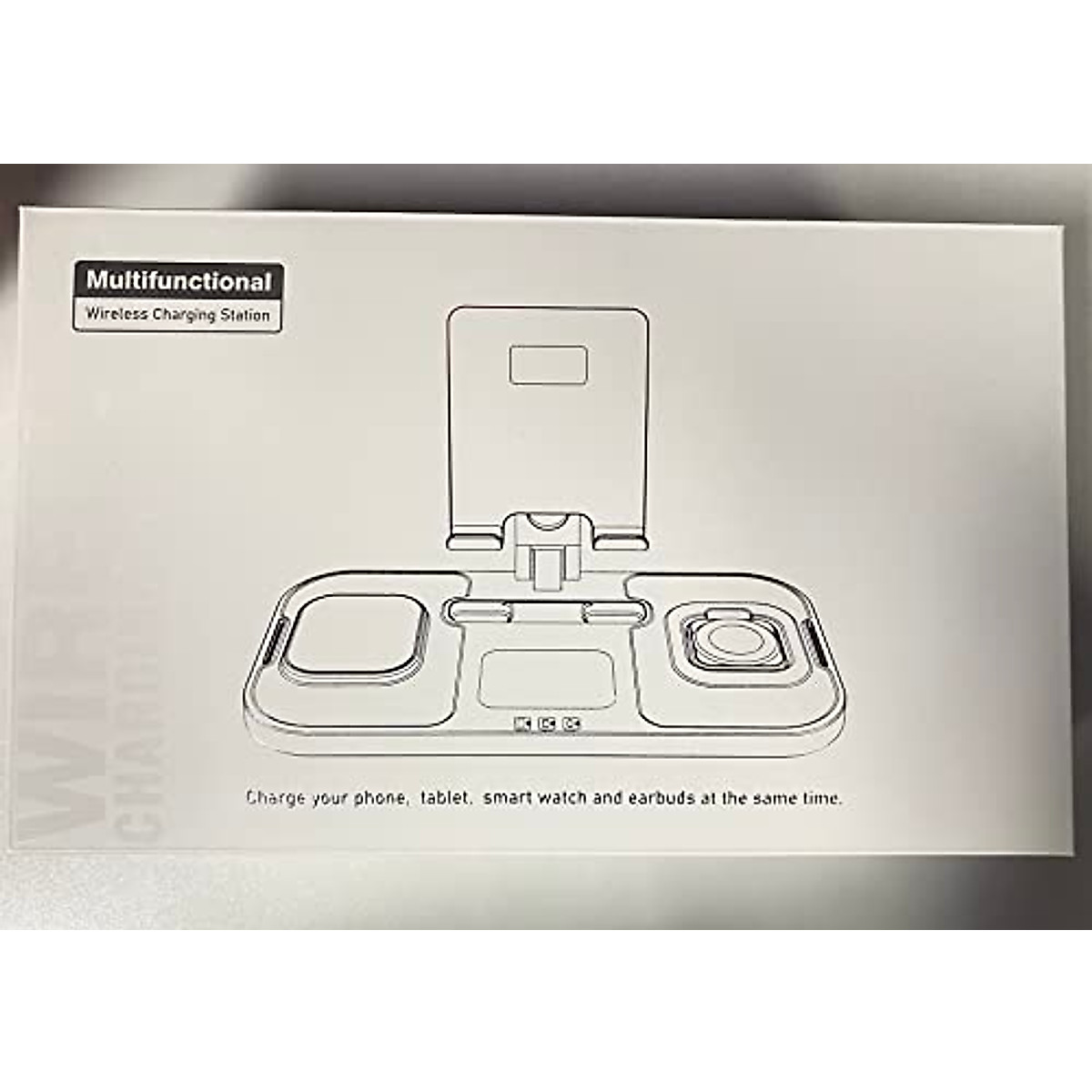 Wireless Charger 4 in 1 for Apple Charging Station for iPhone 15 Pro Max/14/13/12/11 AirPods Pro 2, iPad Stand Dock, Watch Charger for iWatch 9/8/7/6/SE, Charging Station for Apple Multiple Devices