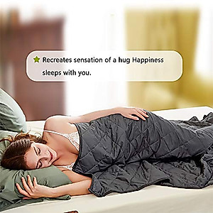 Dornroscn Cooling Weighted Blanket (48"x72"8lbs) with Thin Comforter for Autumn, Breathable Cozy Weight Blankets for Twin Sized Bed and Couch, Soft Quilted Heavy Throw Blanket,Grey