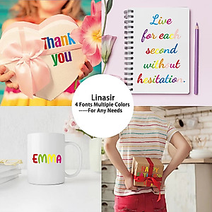 972 Alphabet Stickers Large 12 Sheets Letter Stickers, 1 inch Vinyl Self-Adhesive Sticker Letters, Black Sticker Letters ABC and DIY Mailbox House Numbers, for Labels, Store Signs, Scrapbooking Crafts