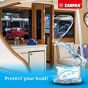 ZARPAX Car, RV & Boat Dehumidifier With Humidity Indicator | 16oz Set of 2 | Absorbs Moisture Condensation Damp Keeping Windscreens Clear | Odour Absorber 100% Leakproof | Boat Dehumidifier Bag