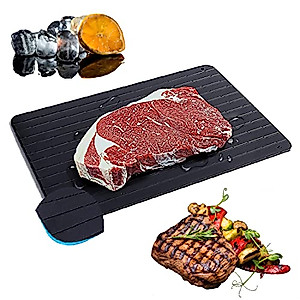Quick Thaw Plate - Frozen Food Steak Meat Vegetable Fruit Natural Quick Thaw Pad Fast and Safe No Microwave or Hot Water Required Kitchen Supplies
