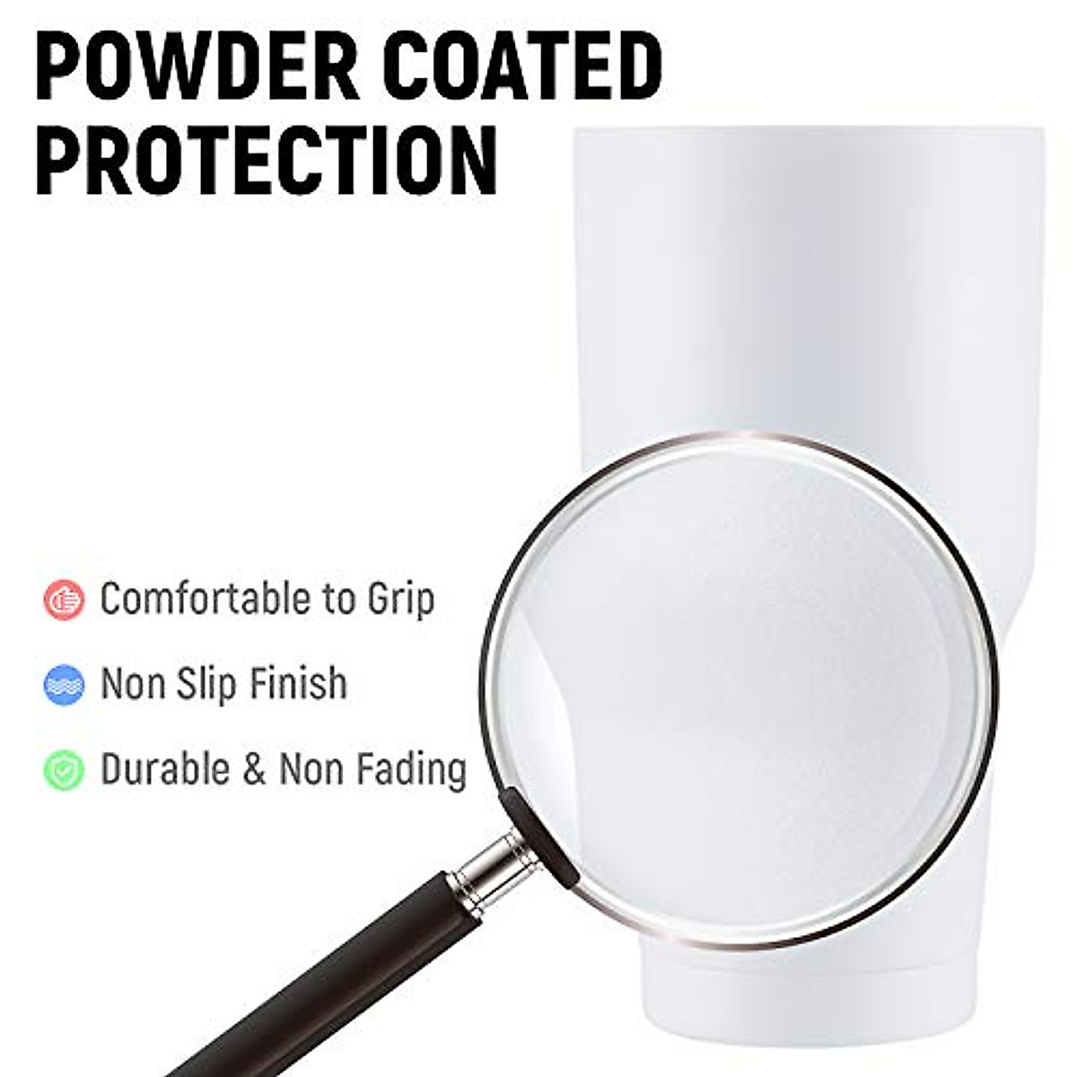 COMOOO 30oz White Tumbler Stainless Steel Insulated Tumbler with Lid and Straw Double Wall Vacuum Coffee Cup Large Travel Mug for Hot and Cold Drinks, Home, Office, School,Party (White, 4 Pack)