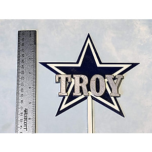 3D Wade Creations Cowboys Personalized Cake Topper