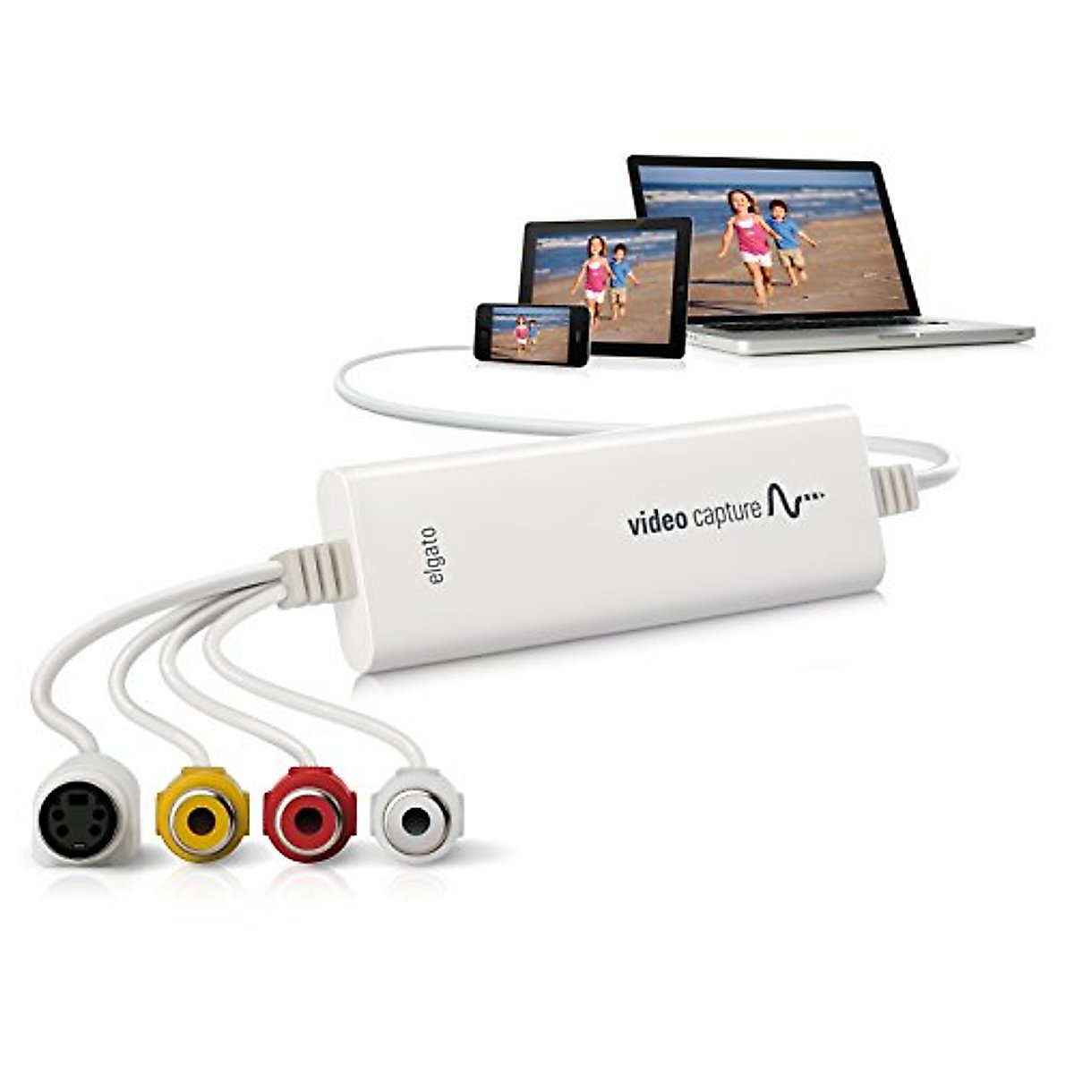 Elgato Video Capture – USB 2.0 Capture Card Device, Easy to Use, Convert Analog to Digital, with VHS VCR TV to DVD Adapter, for Mac, Windows or iPad