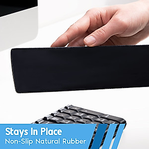 i-Rocks IRC41 Ergonomic Keyboard Memory Foam Wrist Rest Pad with Anti-Slip Base; Provides Cushioned Support and Pain Relief for Office, Gaming, Computer, Laptop, and Typing. (Black)