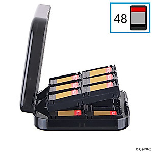 CamKix Game Case Compatible with Nintendo Switch - Fits up to 48 Nintendo Switch Games - Protective Storage System - 2X Game Card Organizer - 2X Hard Shell with 24 Slots