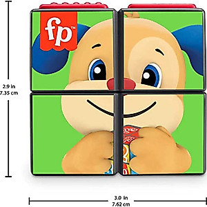 Fisher-Price Laugh & Learn Baby Learning Toy Puppy’S Activity Cube with Lights Music & Fine Motor Activities for Ages 9+ Months