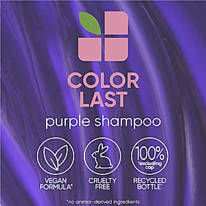 Biolage Color Last Purple Shampoo | Neutralizes Brass & Unwanted Yellow Tones | With Fig & Orchid | Paraben-Free | For Color Treated Hair | Vegan | Cruelty Free | Professional Shampoo | 13.5 Fl. Oz