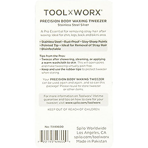 Toolworx Precision Body Waxing Tweezer