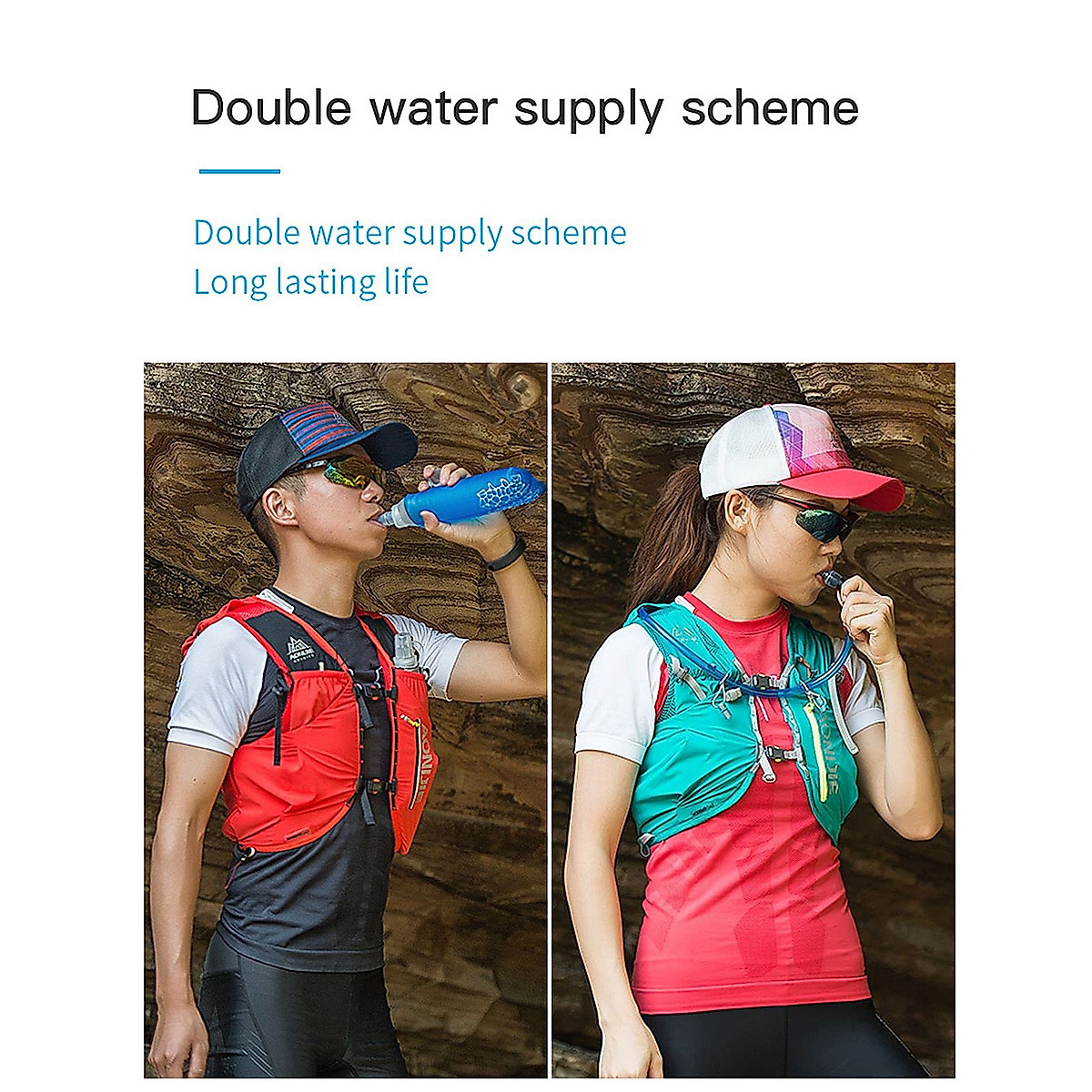 Trail Running Backpack,12L High Capacity Vest Bag,Designed for Trail Running(Blue M/L)