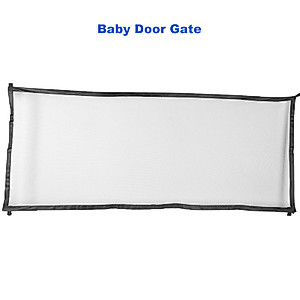 Jacksing Safty Baby Gate, Baby Door Gate Baby Gate Retractable Doorway Baby Gate for Indoor(L)