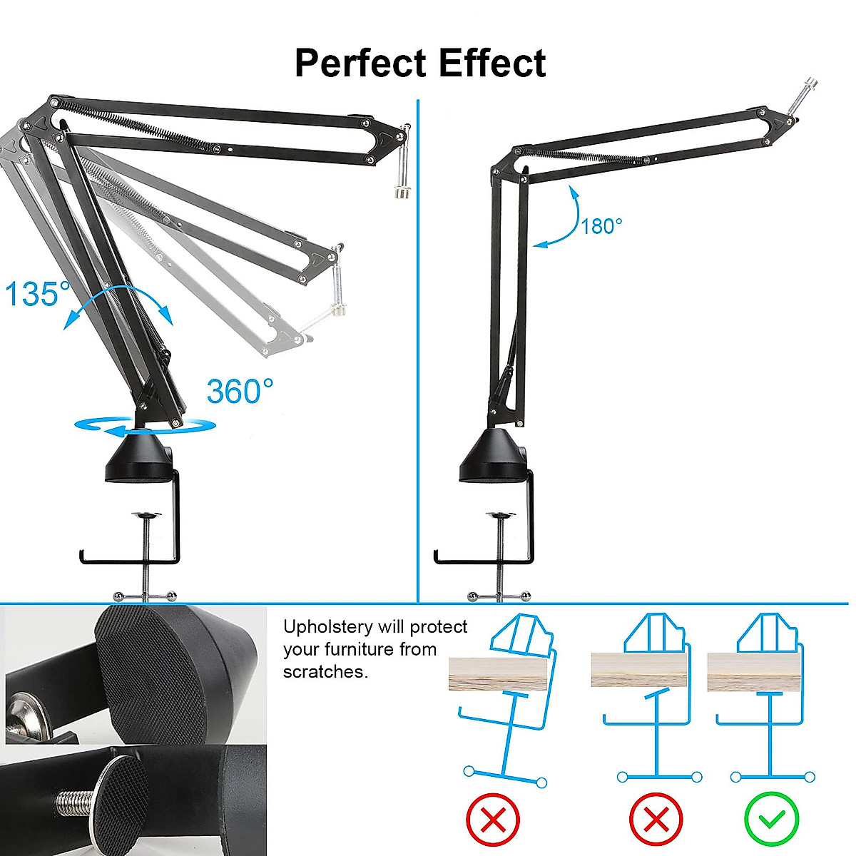 Rode Podmic Stand with Microphone Windscreen and Dual Layered Mic Pop Filter for Rode PodMic Podcasting Microphone by YOUSHARES