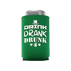 Veracco Keep Your Kiss I'm Here For This Irish Don't get Drunk We Get Awsome Stadium Party Cup St Patricks DayCan Coolie Holder Party Favors Decorations (Green, 6)