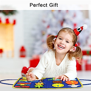 Busy Board Montessori Toys for 2 3 4 Year Old Sensory Toys for Toddlers 2-4 Boys & Girls Learning Toys Preschool Activity Board Toddler Travel Toys for Plane and Car Learning Basic Dress Skills