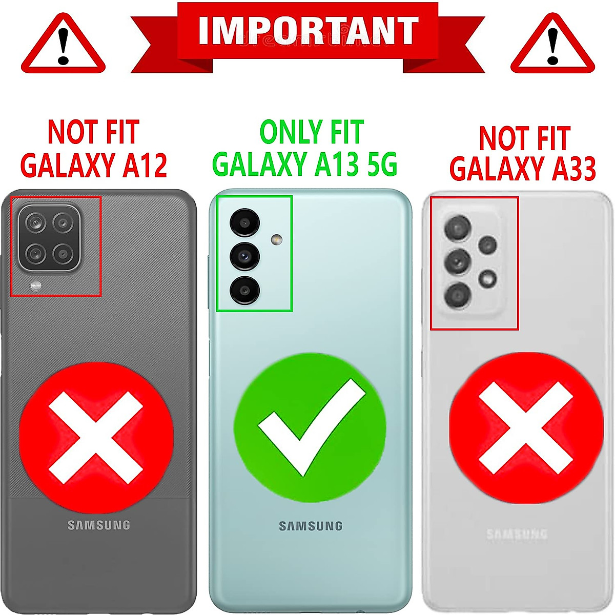 STARSHOP Galaxy A13 5G Phone Case, Samsung Galaxy A13 5G Case, with [Tempered Glass Screen Protector Included], Military Grade Shockproof Drop Protection Phone Cover with Metal Ring Kickstand - Navy