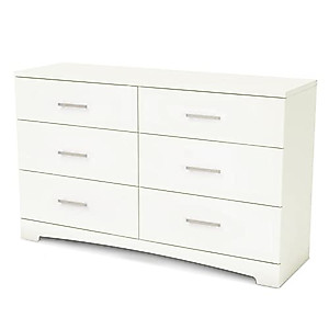 South Shore Gramercy 6-Drawer Double Dresser, Pure White