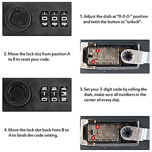 KYODOLED Diversion Book Safe with Combination Lock,Money Hiding Box,Safe Secret Hidden Metal Lock Box,Collection Box,9.5" x 6.2" x 2 .2",France
