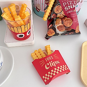 HMELUNE 12 Pcs Potato Chips-Novelty Creative Realistic Potato Chips Crisps Shape Snack Clips Cute Food Carrot Animals Cats Dog Theme Food Snack Bag Clips Kitchen Clips Seal Opened Food Package Sealer