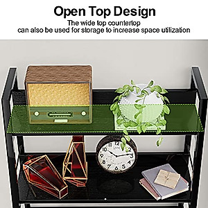 Himimi Black Ladder Bookshelf, 5 Shelf Bookcase Industrial Bookshelf Wood and Metal Bookshelves, Plant Flower Stand Rack Book Storage Shelves for Living Room, Bedroom, Home Office