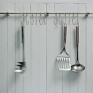 Funrous S Shaped Metal Hooks Clip, S Shaped Hooks Stainless Steel Metal Hangers, Suitable for Indoor and Outdoor, Bathroom, Kitchen Lights, Hanging Hooks for DIY Crafts, Key Chain, Silver (80 Pieces)