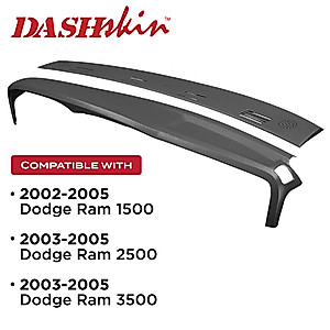 DashSkin USA (NOT Made in China!) Two Piece Molded Dash Cover Cap Compatible with 02-05 Dodge Ram (03-05 Ram 2500/3500) in Dark Slate Grey - Easy Third Gen Ram Cracked Dashboard Fix