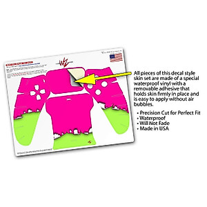 WraptorSkinz Skin Wrap compatible with Sony PS5 DualSense Controller Ripped Colors Hot Pink Neon Green (CONTROLLER NOT INCLUDED)