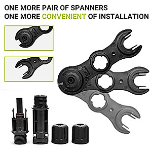Newpowa Solar Panel Male/Female Connectors with Spanners 6 Pairs of PV Cable Connectors for Off-Grid Solar Charge System
