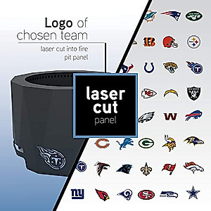 Blue Sky Outdoor Living NFL New England Patriots 24" Steel Smokeless Peak Patio Fire Pit, Black