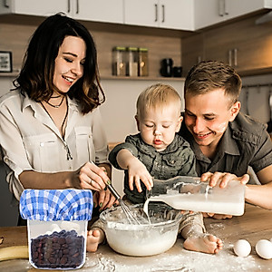 Gjinxi 6Pcs Jar Cloth Covers, Plaid Cloth Jar Covers, Unbleached Reusable Cloth Lid, Yeast Fermentation Tank Cloth Cover, Glass Cup Cover, Glass Bottle Cover, Fit Jars Mouth from 3-4 Inches