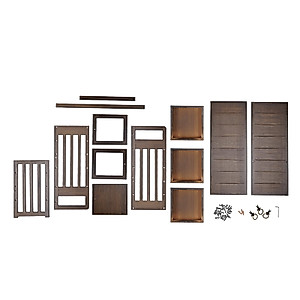 ILWorkTLs 2 Tier Bamboo Countertop Bookshelf,Desktop Organizer Shelves with 3 Drawers,Desktop Bookcase for Home Office,Walnut