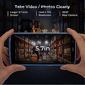 2023 MUNBYN Android Barcode Scanner PDA Inventory Scanner, Android 10, QR 2D 1D Barcode Scanner Reader, 3+32G, Portable Handheld Mobile Computer, IP67 Dual-Band Wi-Fi 4G BT Data Collector for Retail