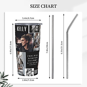 LIUOPWAS Tori Music Kelly Stainless Steel Insulated Cups Reusable Travel Coffee Mug Tumblers Cup With Lid and Straw 20 oz