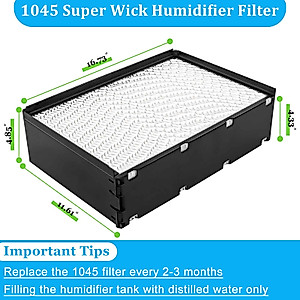 Poweka 1045 Super Wick Humidifier Filter Replacement Compatible with Essick Air AIRCARE H12300, H12300HB, H12400, H12400HB, H12600, H12600, H12001, H12AEUO, H12AUKP Series Humidifiers