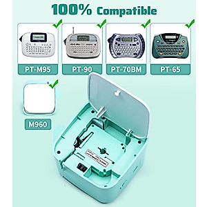 Vixic 3M21 Label Tape Replacement for Brother P Touch M Tape M231 MK231, Compatible for Brother Ptouch PT-M95 PT-90 PT-70 PT-65 PT-85 Vixic M960 Label Makers 12mm 0.47 Inch Black on White 1 PK