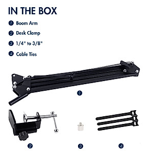 For Elgato wave mic arm, boom arm Compatible with Elgato wave 3 Microphone, desk stand for Elgato wave1 Mic perfect for Podcasts, Gaming, Recording.