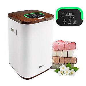 Qumox Towel Warmer Bucket, Large Towel Warmer with 3 Heating Modes, Heat Time 20/40/60 Min Adjustable, Auto Shut Off and Up to 24 Hour Delay Timer, Towel Heater for Oversize Bathrobes Blankets